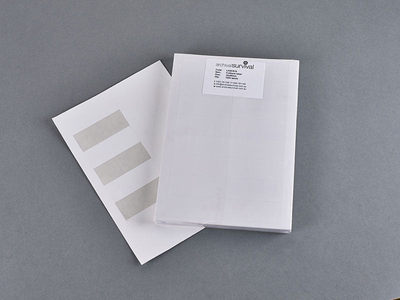 Small box label 35 x 89mm, 16 per sheet – Archival Survival