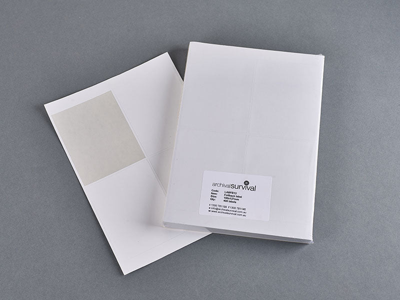 Manuscript/Type 1 box label 100 x 127mm, 4 per A4 sheet – Archival Survival