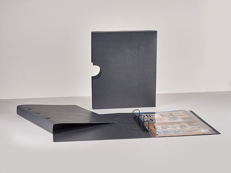 A3 document album, charcoal grey 365 x 445 x 40mm. Three ring ...