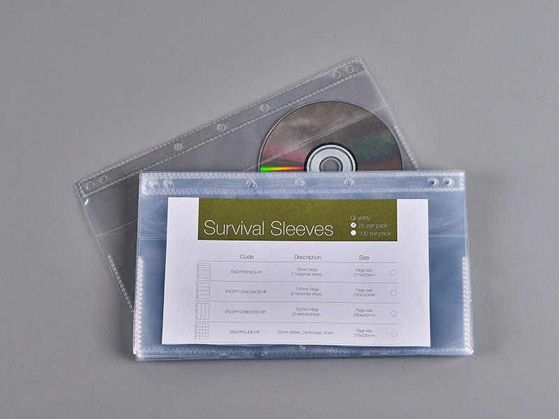 CD double pocket, 120um. Page size 265 x 145mm – Archival Survival